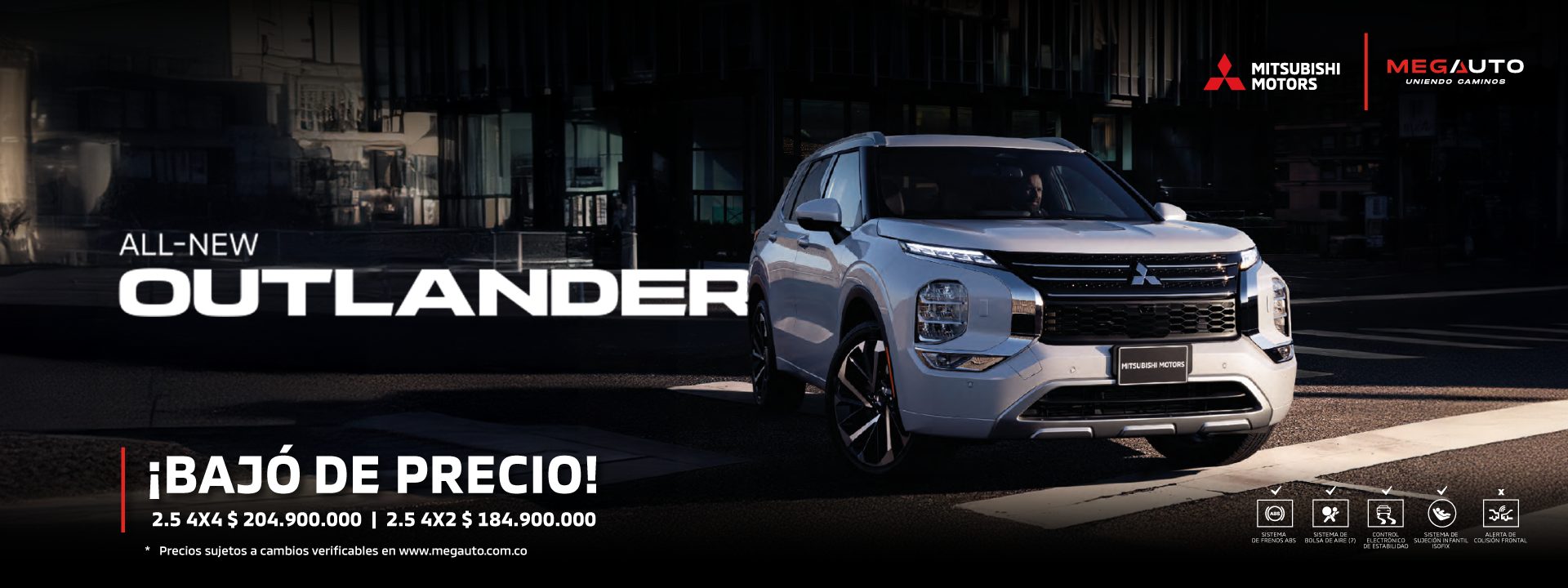 Mitsubishi New Outlander - Características - Megauto